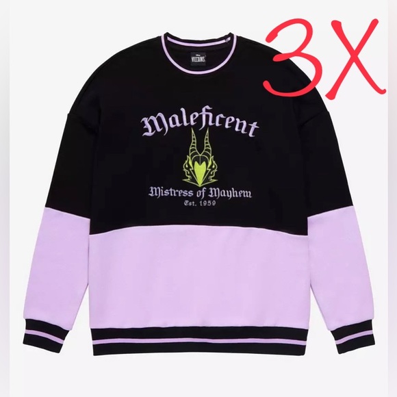 Disney | Sweaters | 3x Disney Sleeping Beauty Maleficent Panel Crewneck ...